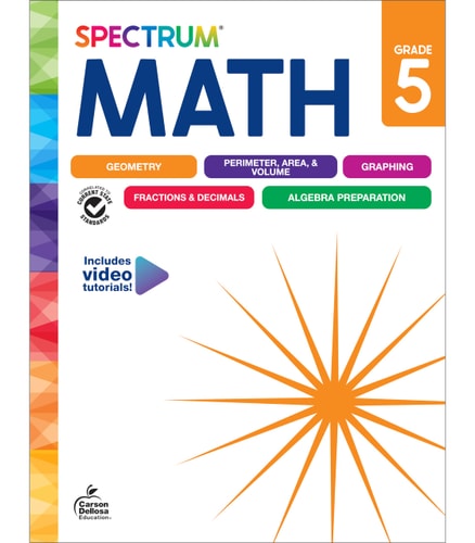 Spectrum 5th Grade Math Workbooks, Spectrum Grade 5 Math Workbook Ages ...