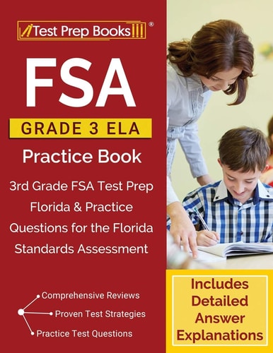 FSA Grade 3 ELA Practice Book: 3rd Grade FSA Test Prep Florida ...